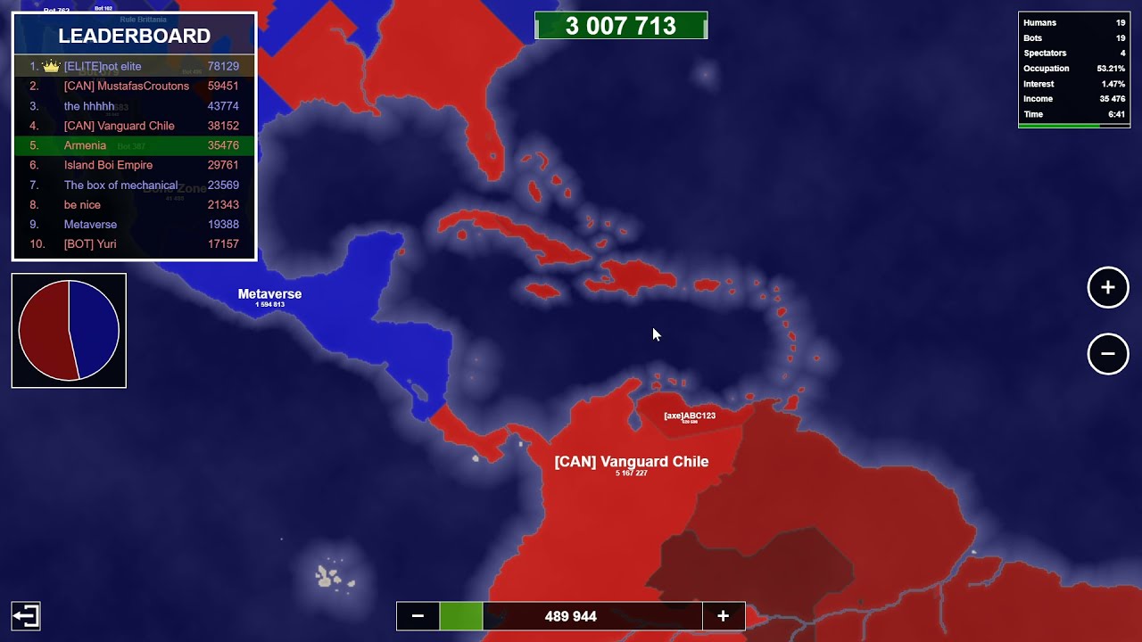 Victory Strategy America Map! Territory Games io - Territorial IO - YouTube
