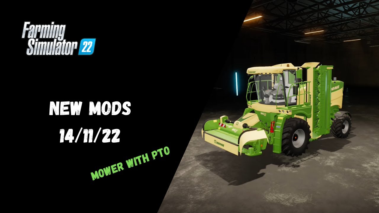 New Mods 14/11/22 - Mower With A PTO? Farming Simulator 22 XBOX - YouTube