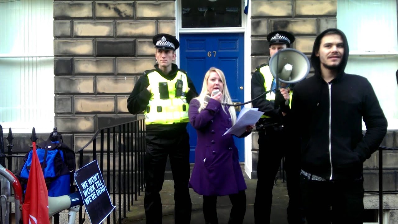 Kelly Parry's speech at 'We won't work till we're dead' demo - YouTube