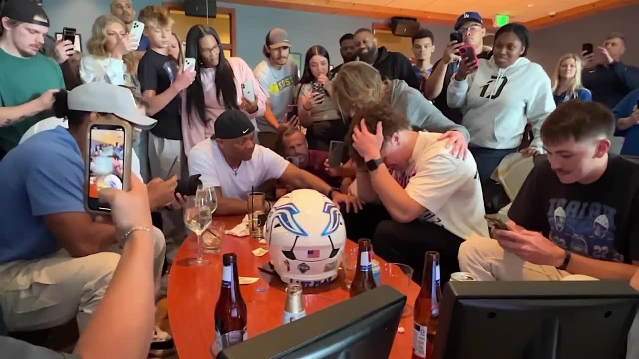 Isaiah Davis gets the call with family and friends around, NFL Draft ...