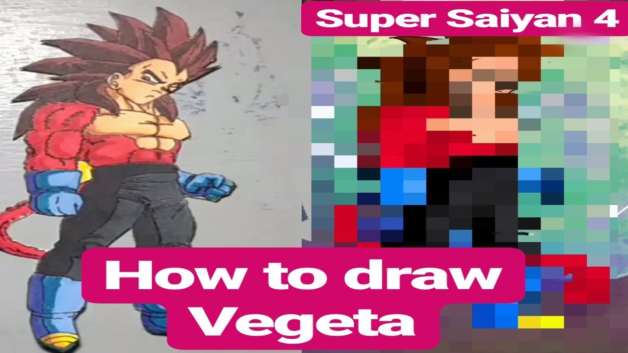 HOW TO DRAW - vegeta ssj4 - YouTube