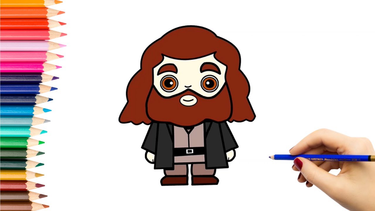 Kaip nupiešti HAGRIDĄ iš HARIO POTERIO | How to draw a Hagrid from ...