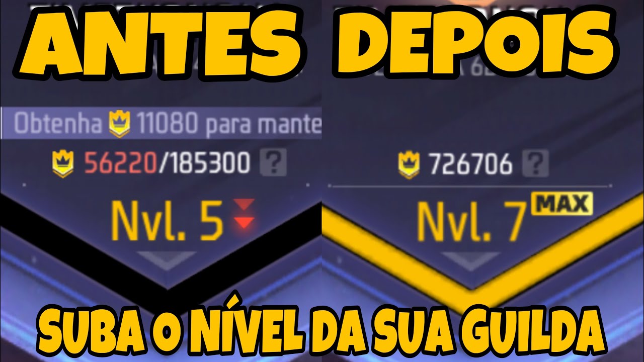 SUBIR MINHA GUILDA DO NÍVEL 1 PARA NÍVEL 7 FF-PASSO A PASSO PARA SUBIR ...