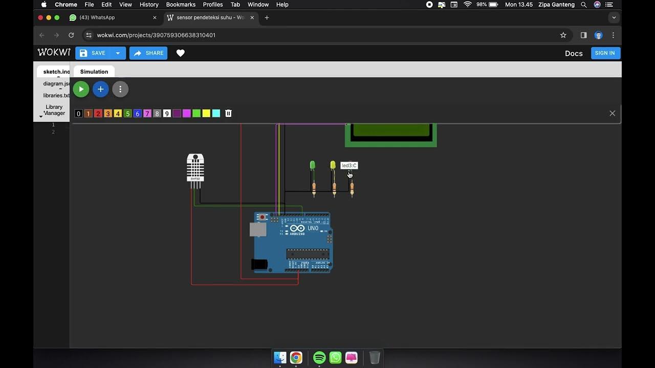 Simulasi Sensor Suhu Arduino Menggunakan WokWi by Hazipah - YouTube