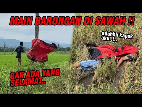 Ngakak !! Main barongan di sawah ya gini deh jadinya..