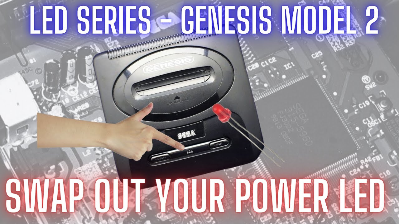 Sega Genesis LED Mod - Part 1 - Swapping The Power LED - YouTube