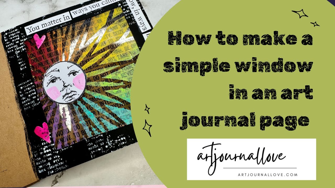 How to make an easy window in an art journal - YouTube