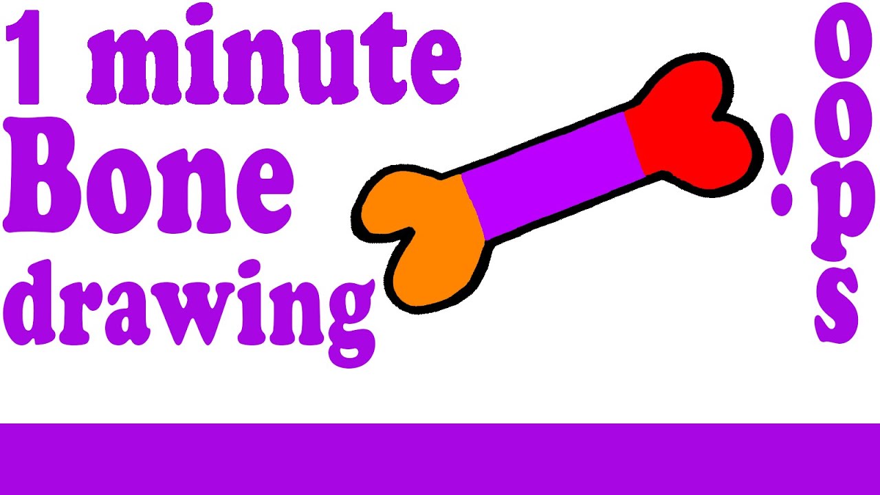 how to draw a bone easy in 1 minute / step by step / easy drawing / # ...