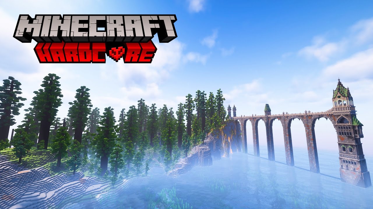 I built the World's Largest Redwood Forest in Hardcore Minecraft - YouTube