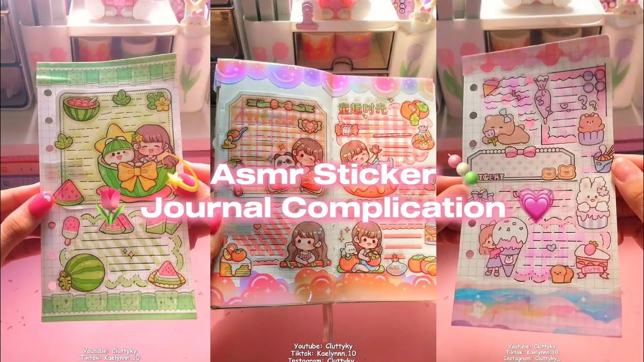 💗🍭 Asmr Sticker Journal Complication 💐🎀 - YouTube