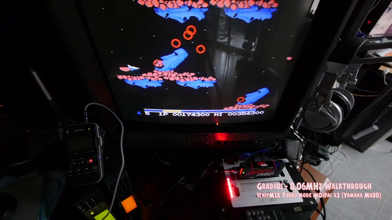 Gradius - MSX 8.06MHz Walkthrough with MIDIPac v2. - YouTube