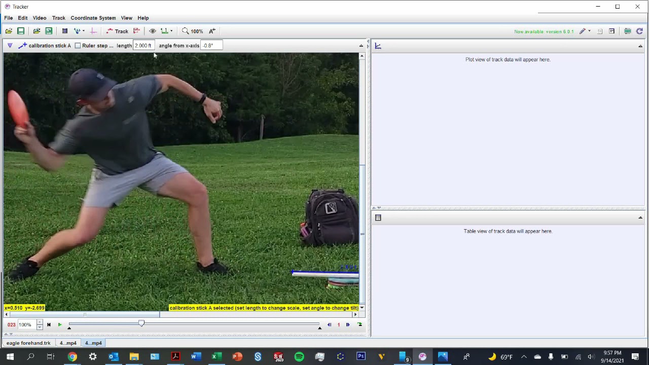 Disc Golf Video Form Analysis - Getting Started with Tracker - YouTube