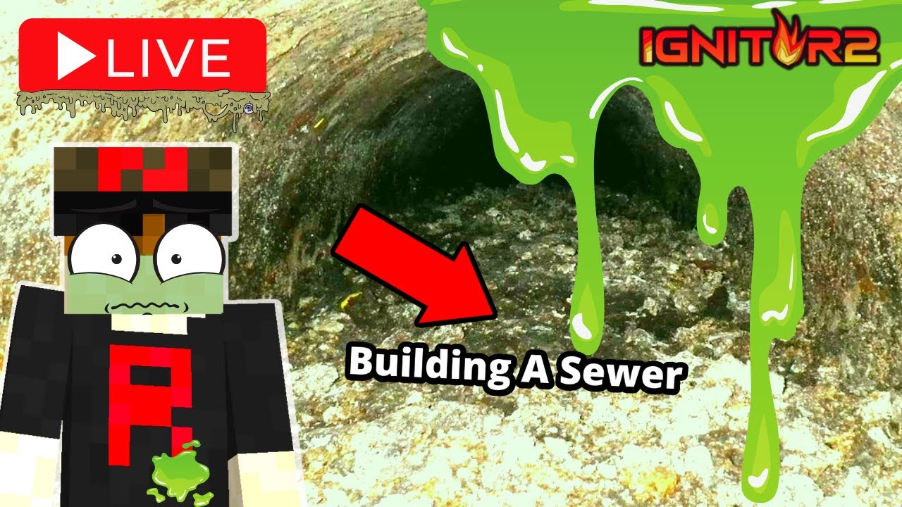 Building A Giant Sewer Under My Minecraft Base | Minecraft | IgnitorSMP ...