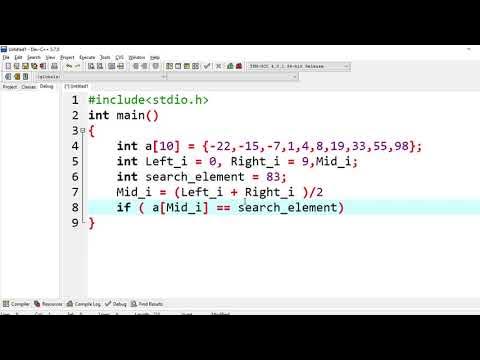 Data Structures using C || Binary Search || Implemention - YouTube