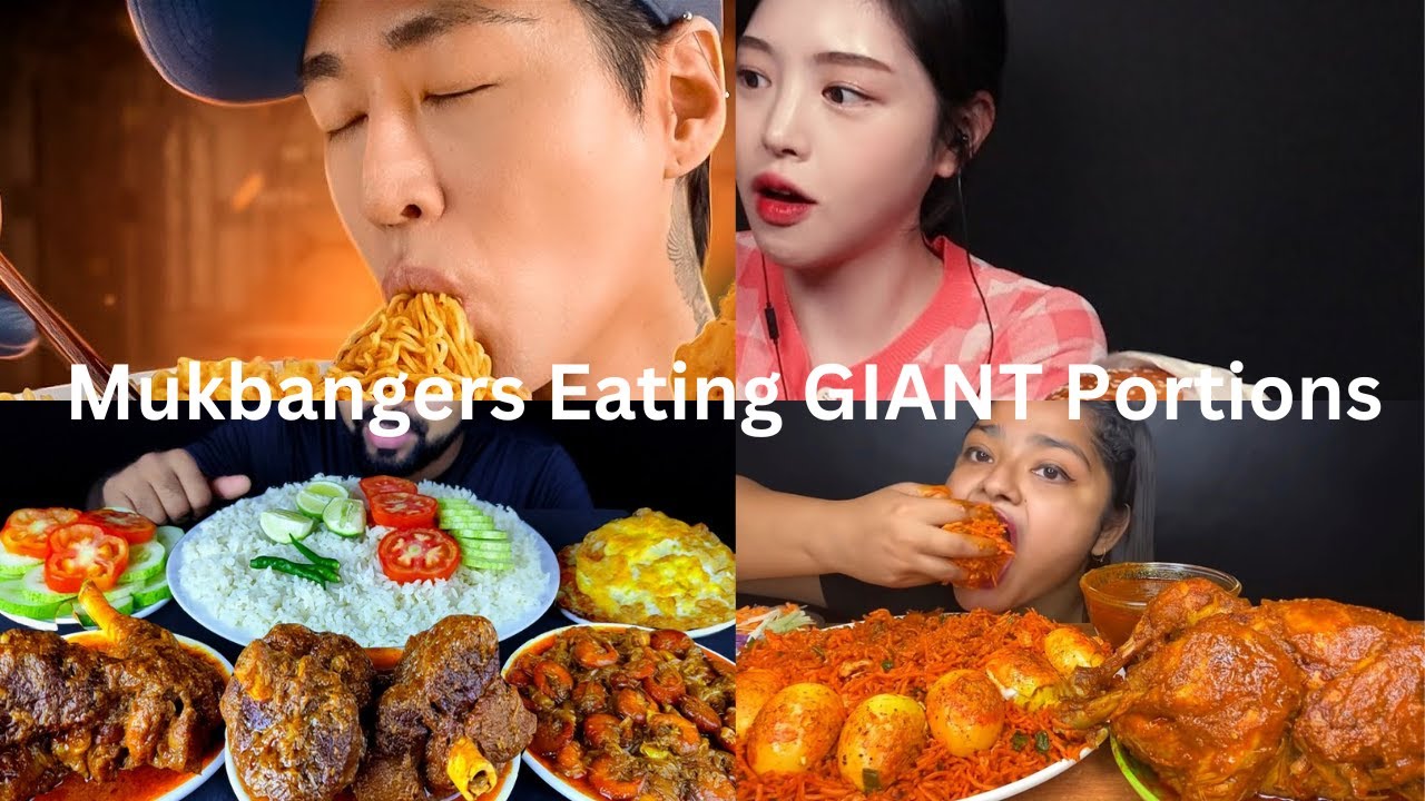 Mukbangers that love to Eat Giant Portions - YouTube