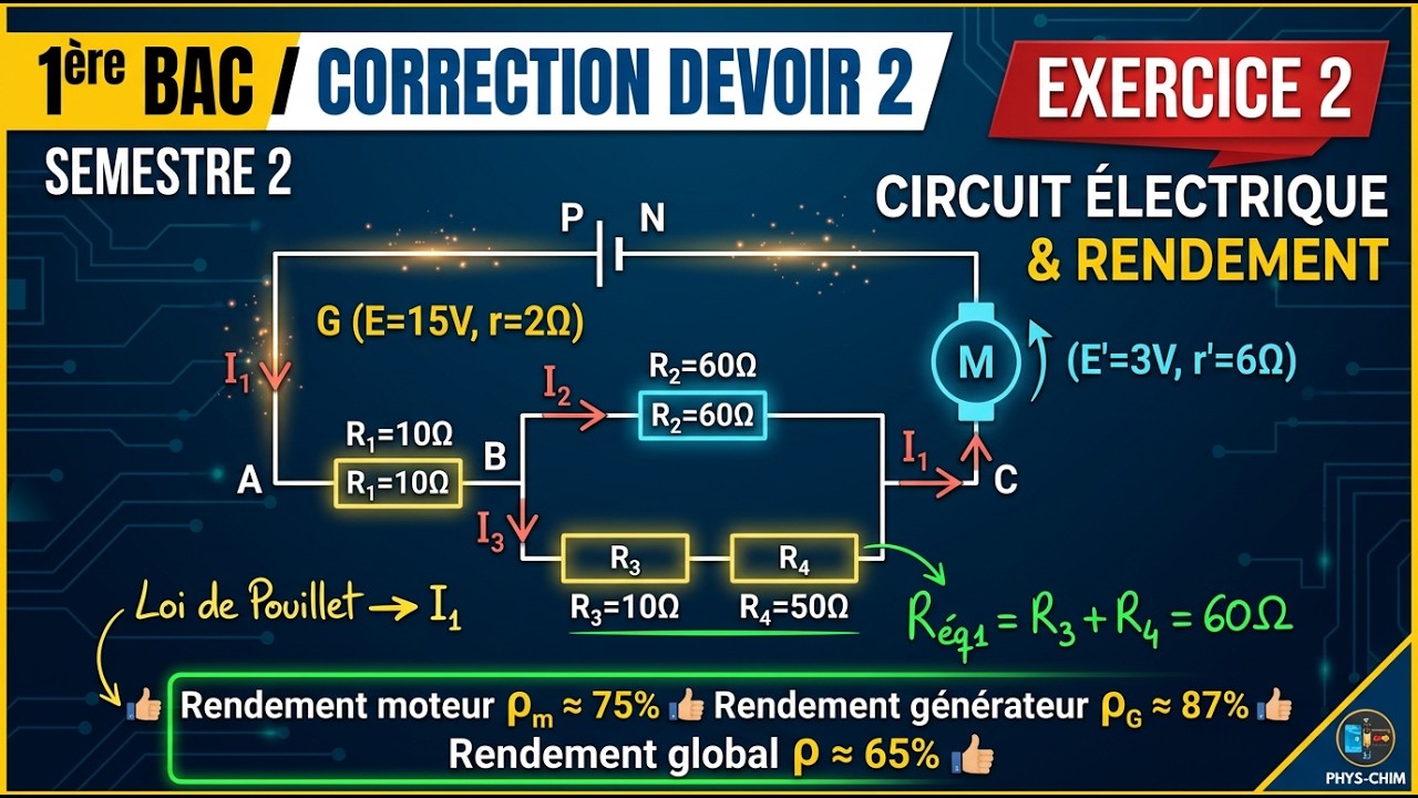 🔴 Correction Devoir 2 Semestre 2 1BAC SM ⚡ Exercice 2 | Comportement ...