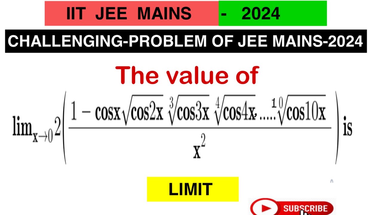 The Value Of Lim X 0 2 1 cosx cos2x 1 2 cos3x 1 3 cos10x 1 10