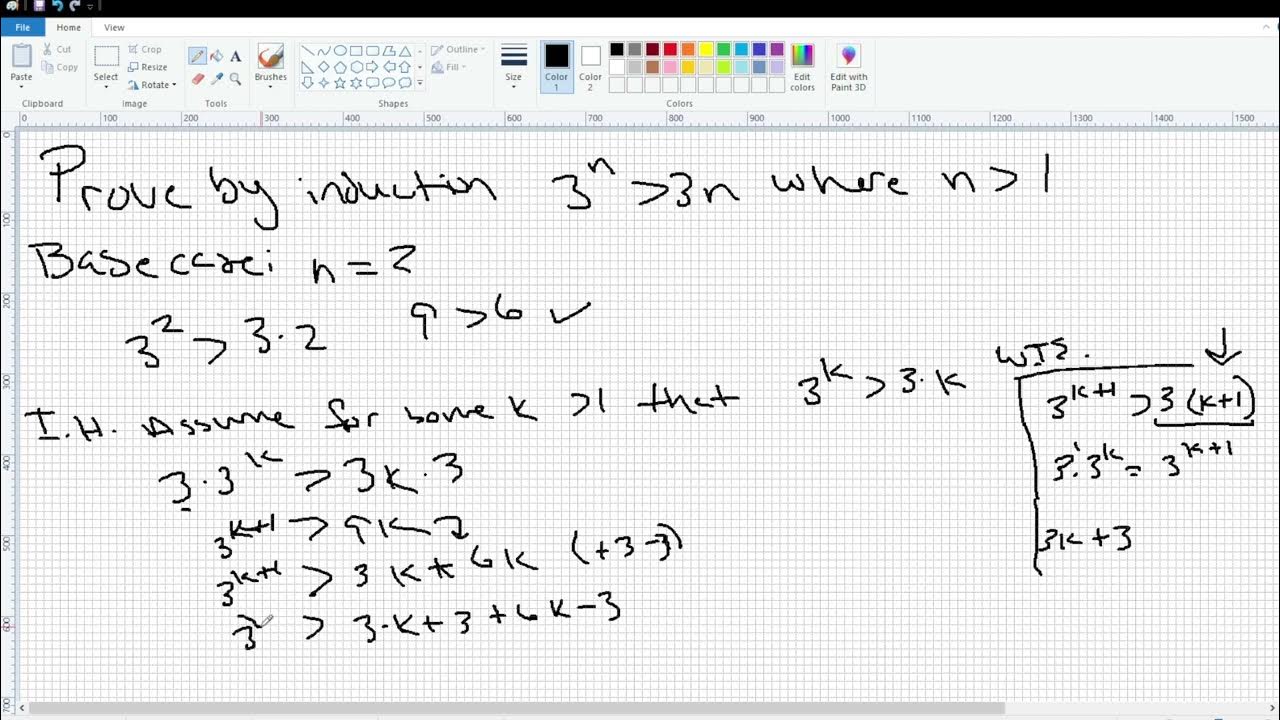 Discrete Math: Proof by induction - YouTube