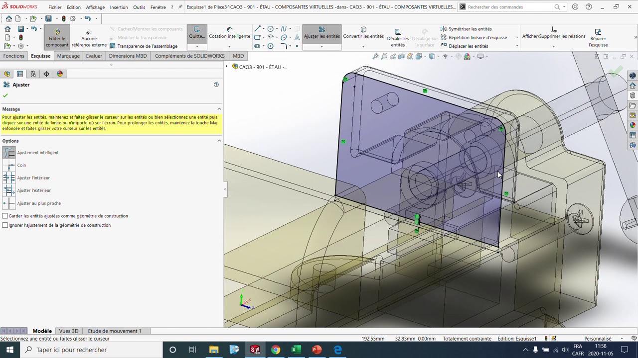 CAO 3 - Création d'une composante virtuelle en assemblage - Solidworks ...