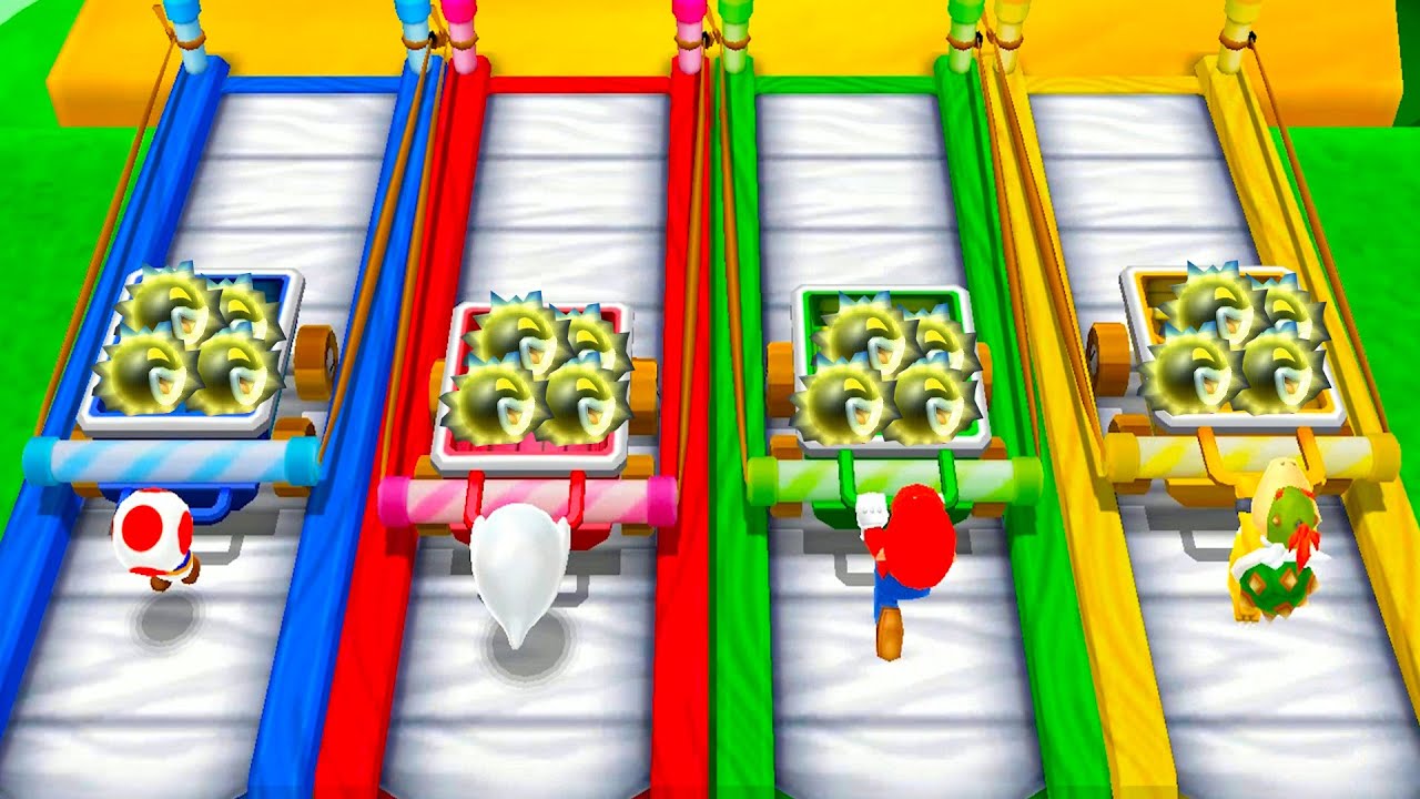 Mario Party Island Tour Toad vs Mario vs Bower Jr vs Boo and Minigames ...