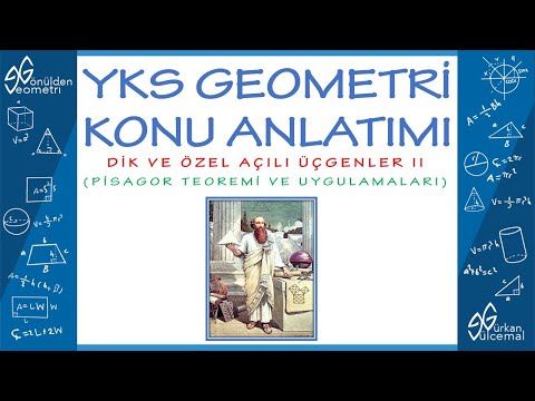 GEOMETRİ | YKS 2022 | DİK VE ÖZEL AÇILI ÜÇGENLER II (PİSAGOR TEOREMİ VE UYGULAMALARI) | (PDF EKLİ)