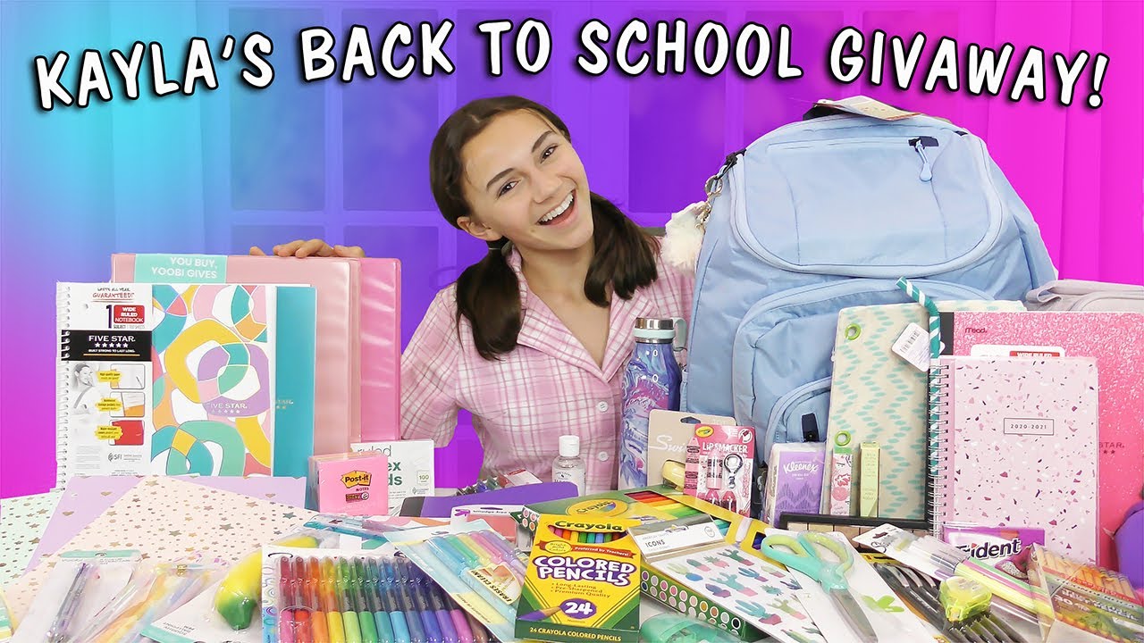 KAYLA'S INSANE BACK TO SCHOOL SUPPLIES GIVEAWAY! 2020 HURRY!!!! | Kayla ...