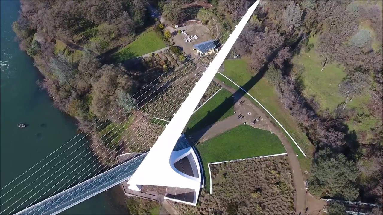 Sundial Bridge, Redding CA Aerial Footage - YouTube