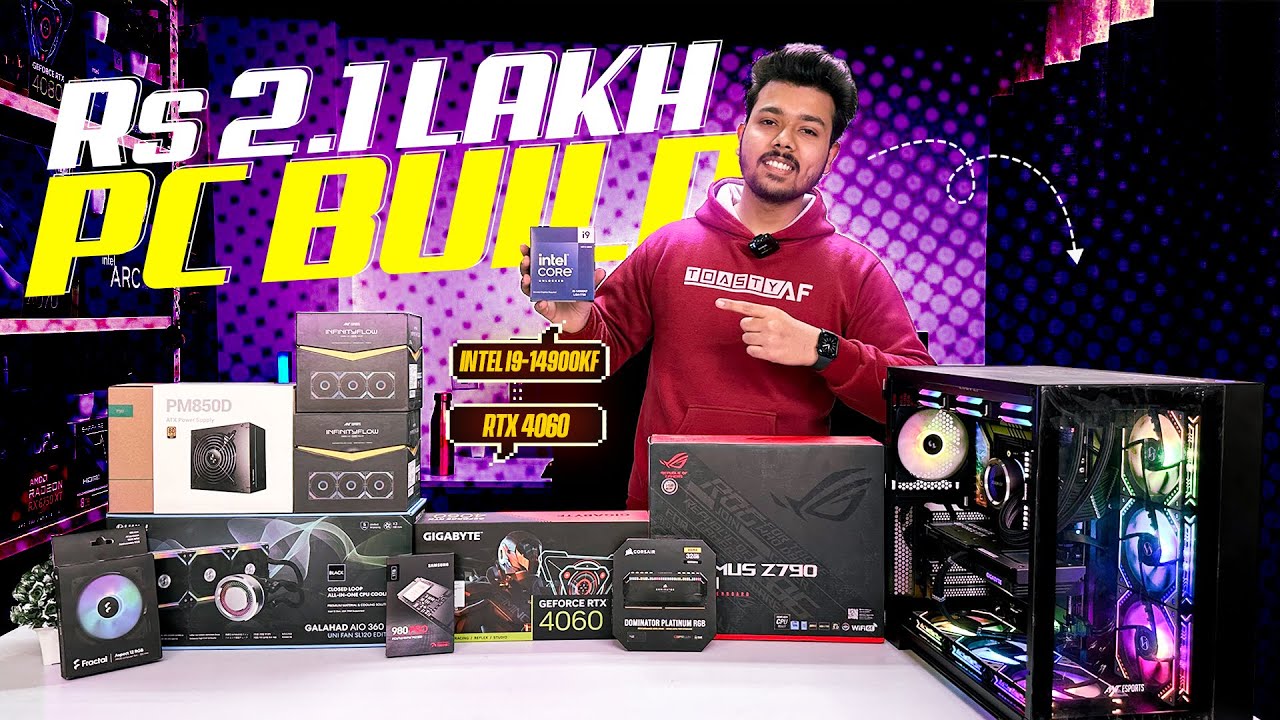 Rs 2.1 Lakh PC Build 🔥 Intel Core i9-14900KF & RTX 4060 - YouTube