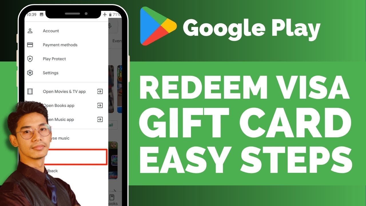 How To Redeem A Visa Gift Card On Google Play ! - YouTube