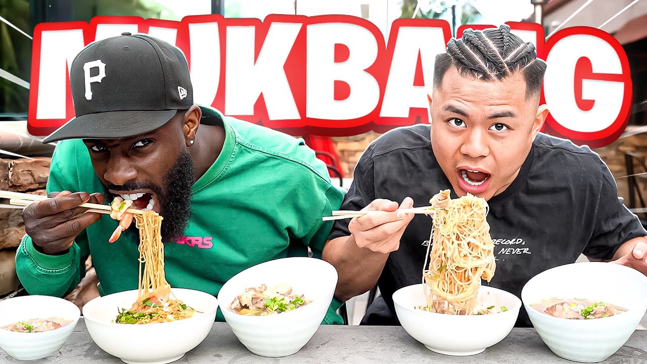 Cambodian Noodles Mukbang With Uncle SKOOB! - YouTube