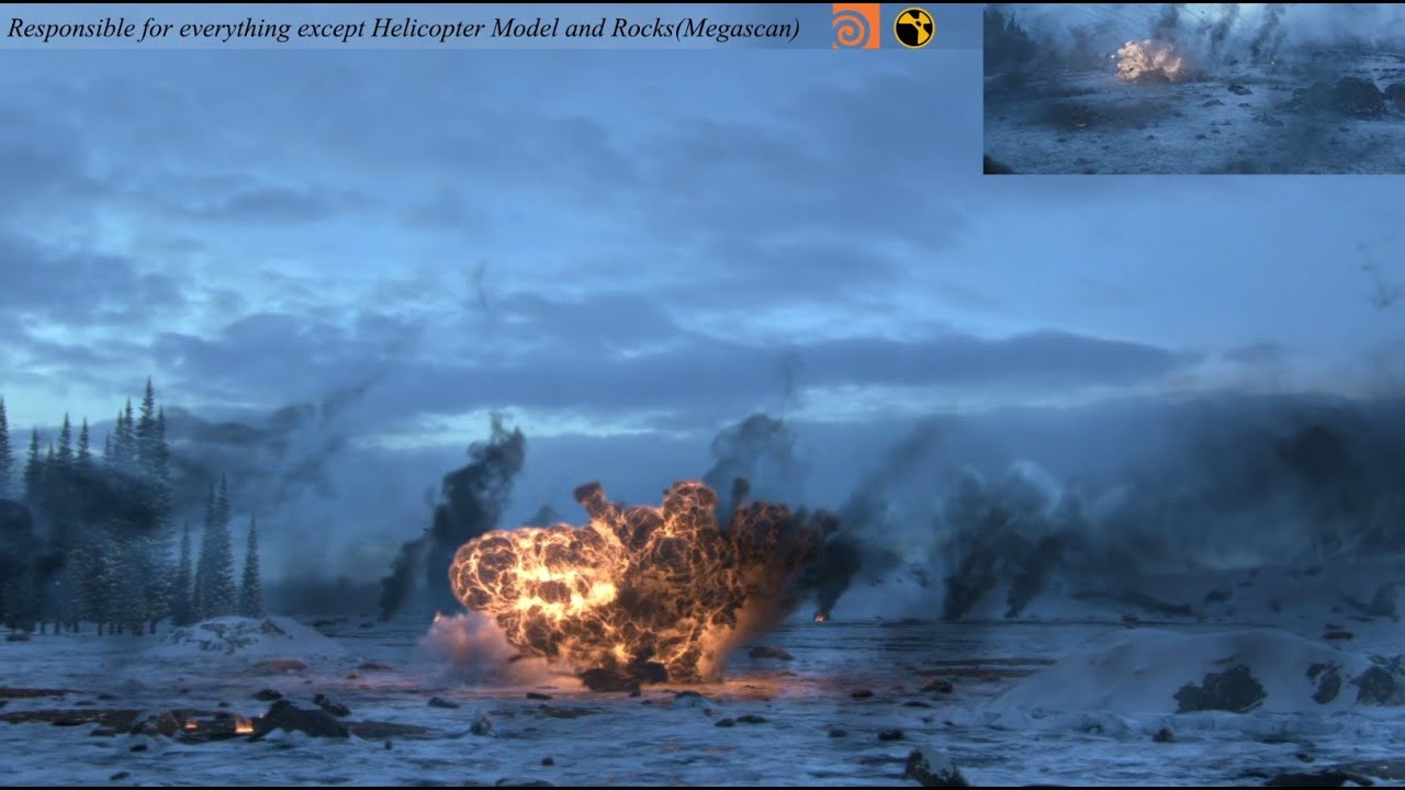 Houdini RBD, pyro smokes and Explosion - YouTube