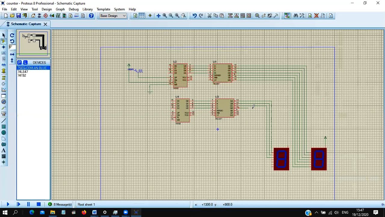 Cara membuat Counter up/down 3 digit dengan Proteus - YouTube