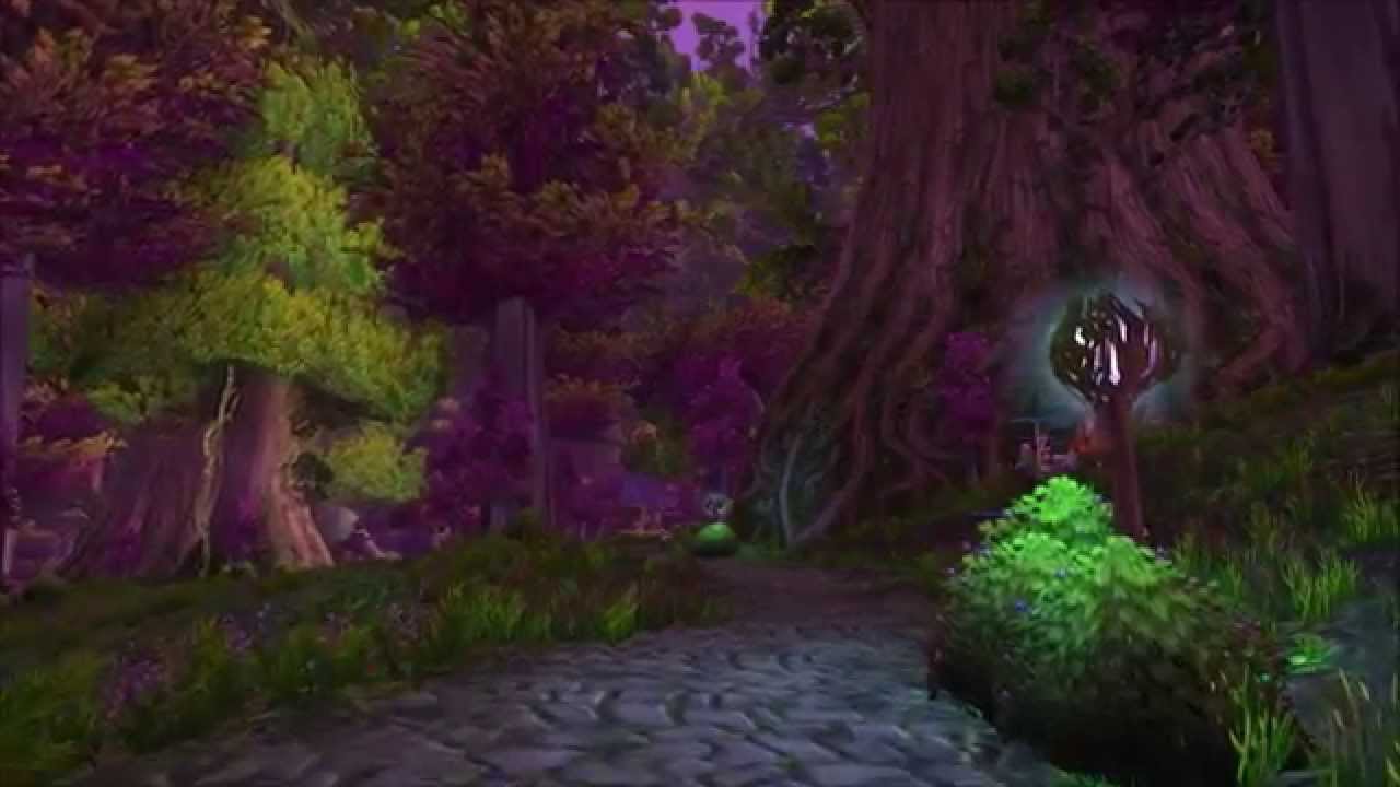 Walking "World of Warcraft" in "Teldrassil" - YouTube