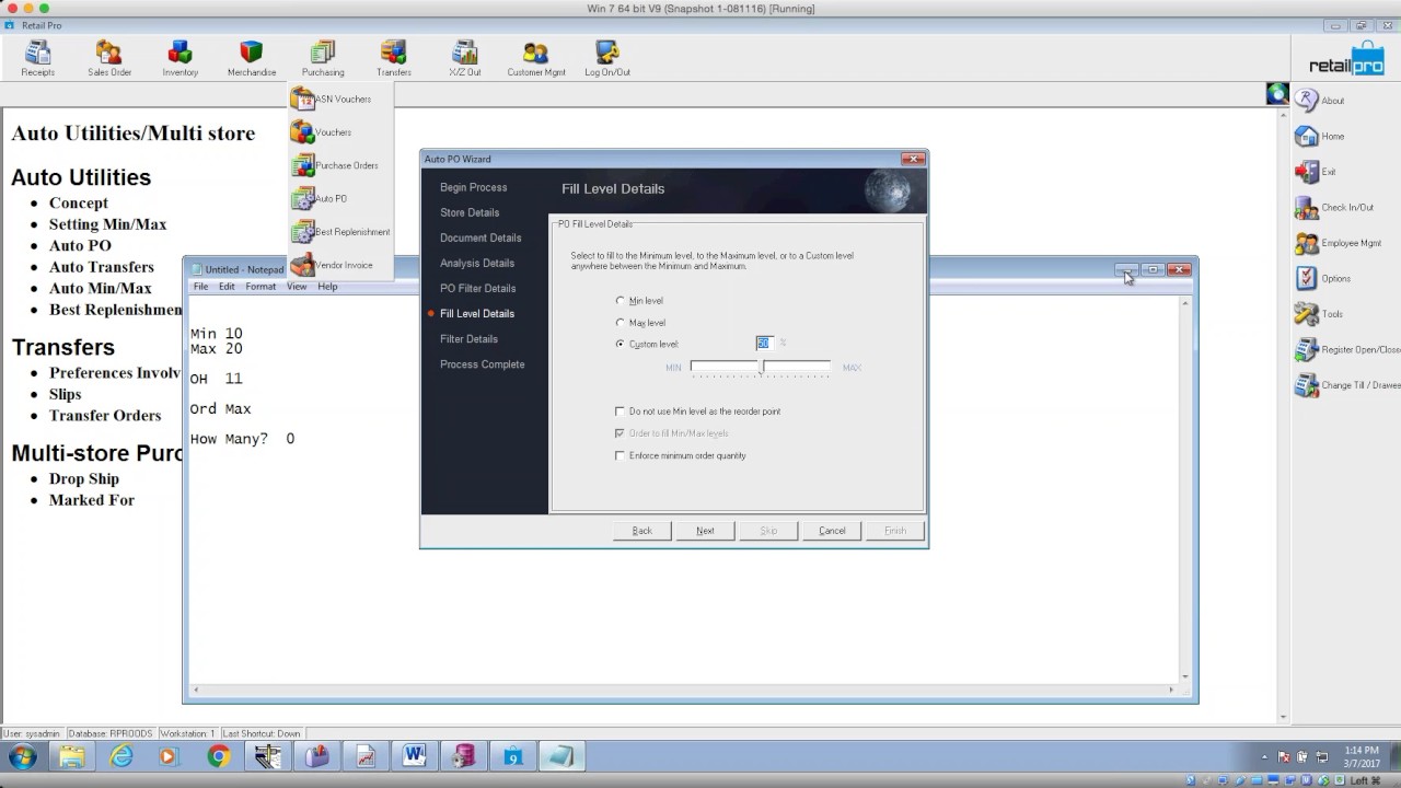 Auto Utilities Retail Pro v9 - YouTube