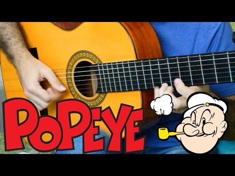 Popeye Theme + The Sailor's Hornpipe - Fingerstyle Guitar (Marcos Kaiser)