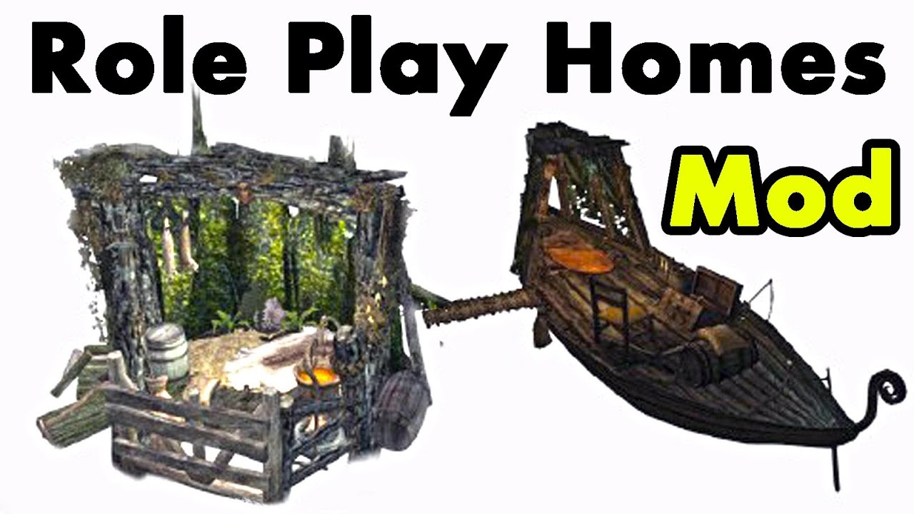 Skyrim Home Mod Riften Raft + Shack for Role Play - YouTube