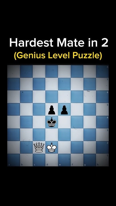 Hardest Mate in 2 #chesspuzzle #chess - YouTube