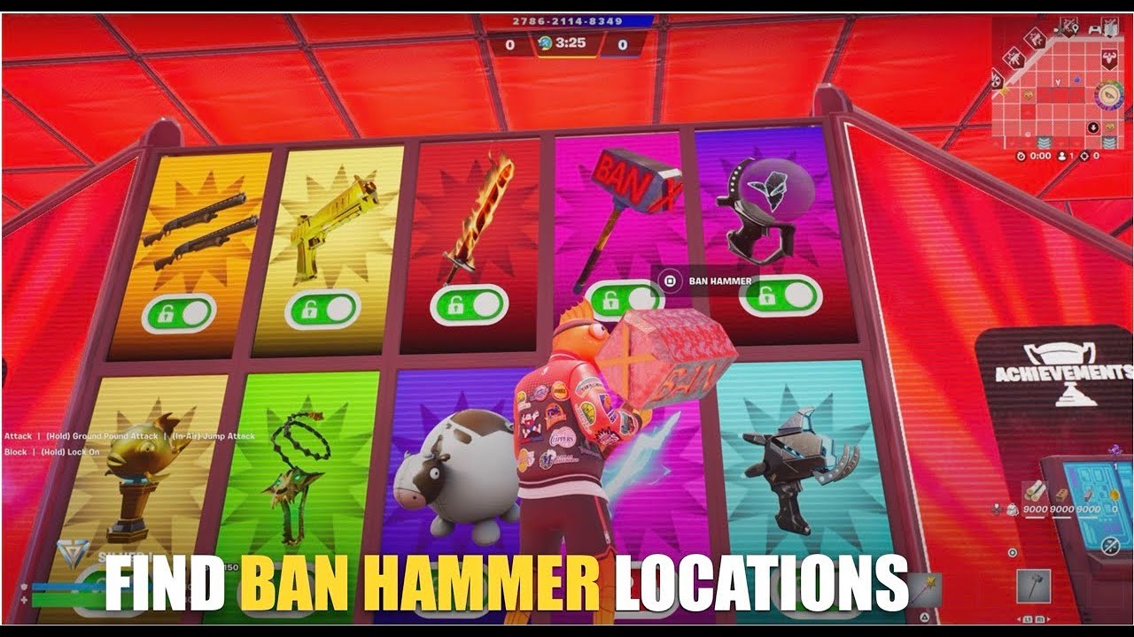 SUPER RED VS BLUE TYPICAL GAMER MAP FORTNITE - FIND BAN HAMMER ...