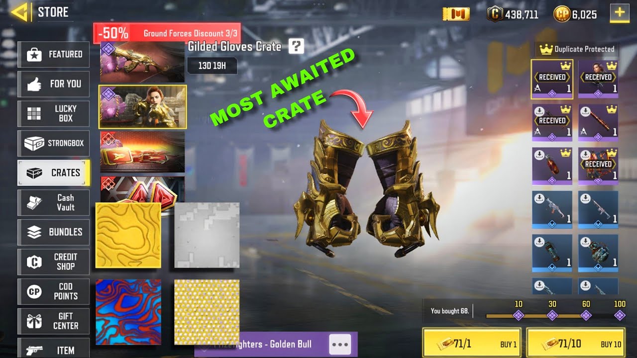 Gilded Gloves Crate is Back once Again in COD MOBILE | Prizefighters ...