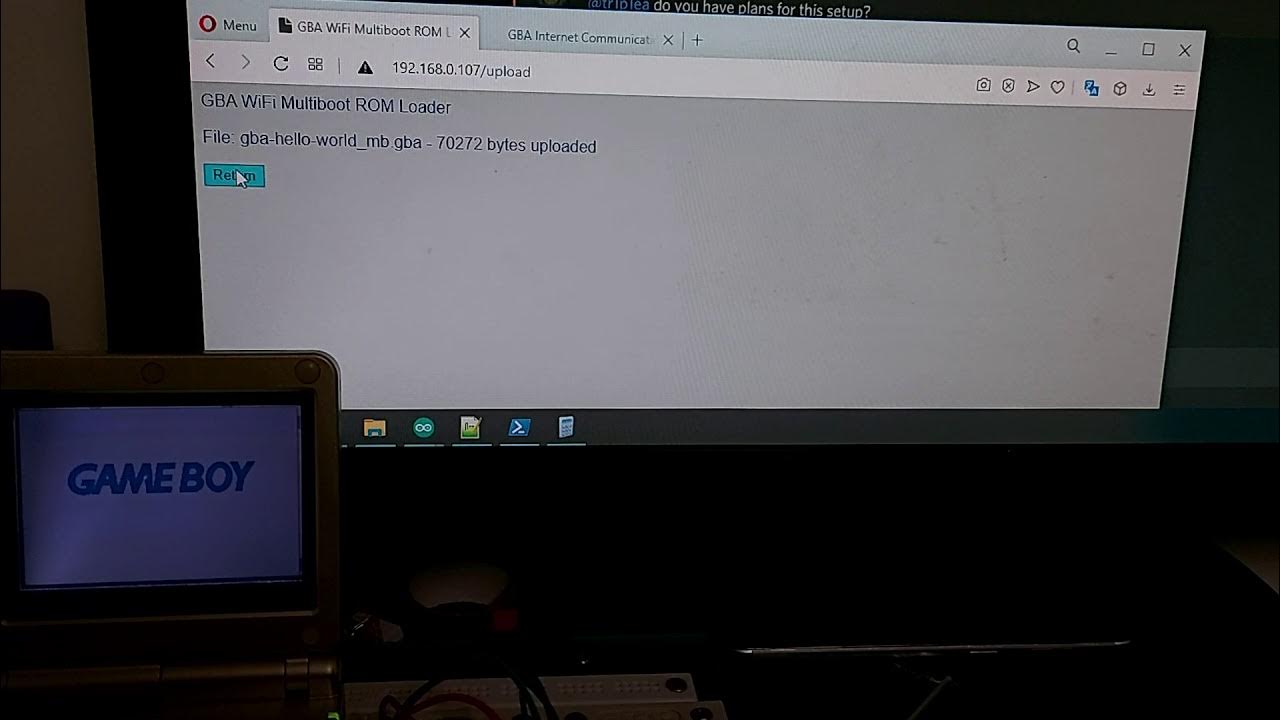 GBA SP WiFi Multiboot ROM Loader (ESP8266) - YouTube