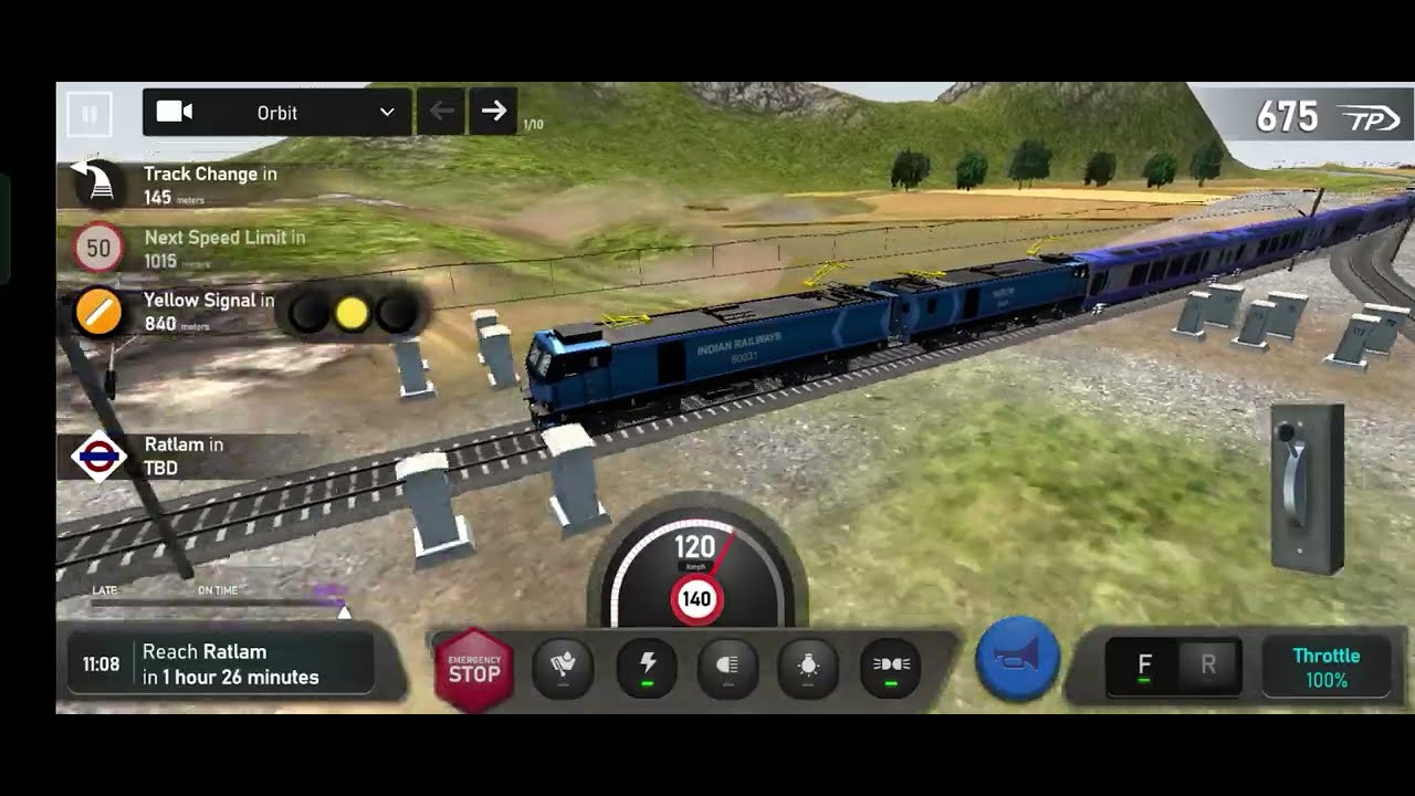 Train simulator WAG-12 found long journey with tourist coach - YouTube