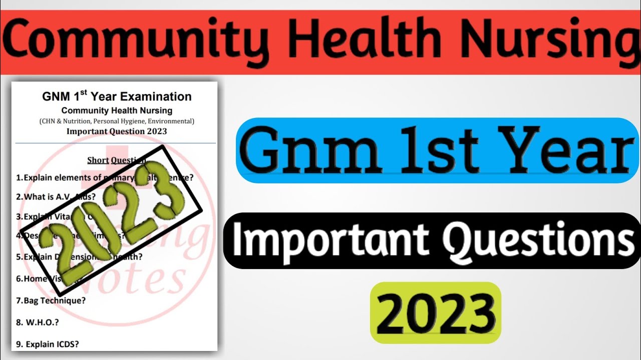 GNM 1st Year Community Health Nursing Important Questions 2023 gnm-1st-year-community-health-nursing-important-questions-2023