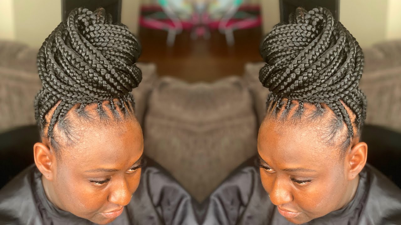 DETAILED KNOTLESS BRAID TUTORIAL | PULLING HAIR FROM BUNDLE | MAKING A ...