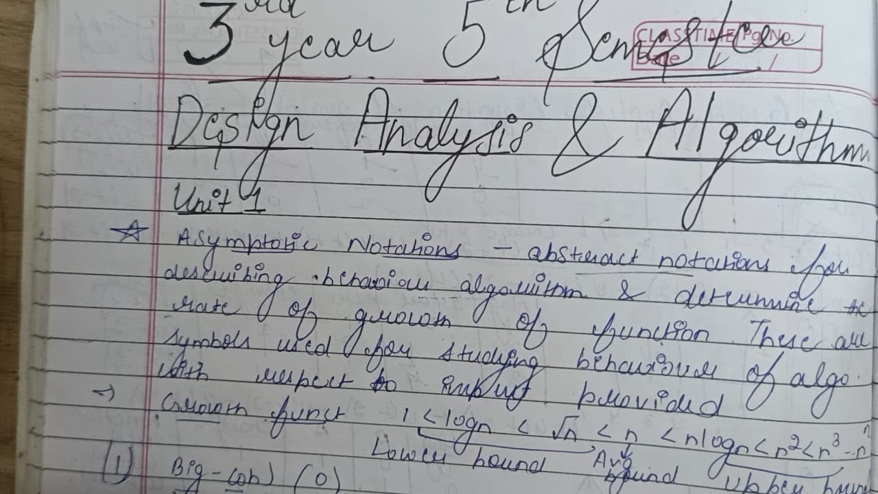 Data Analysis & Algorithm Unit-1(IPU) in one shot | Complete ...