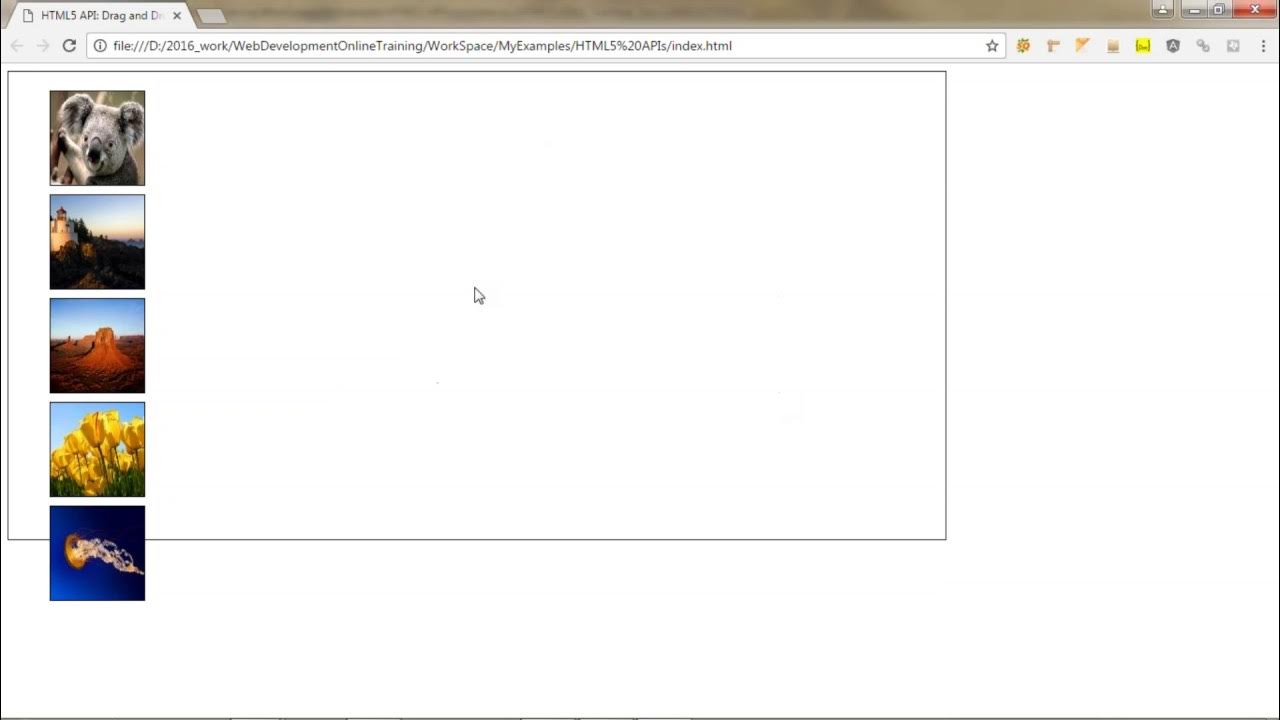 HTML 5 Drag and Drop Example using JavaScript - YouTube