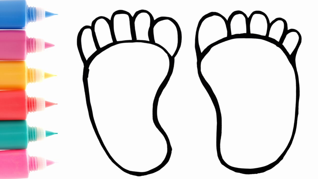 How to Draw Feet's Drawing, Painting, Coloring for Kids & Toddlers ...