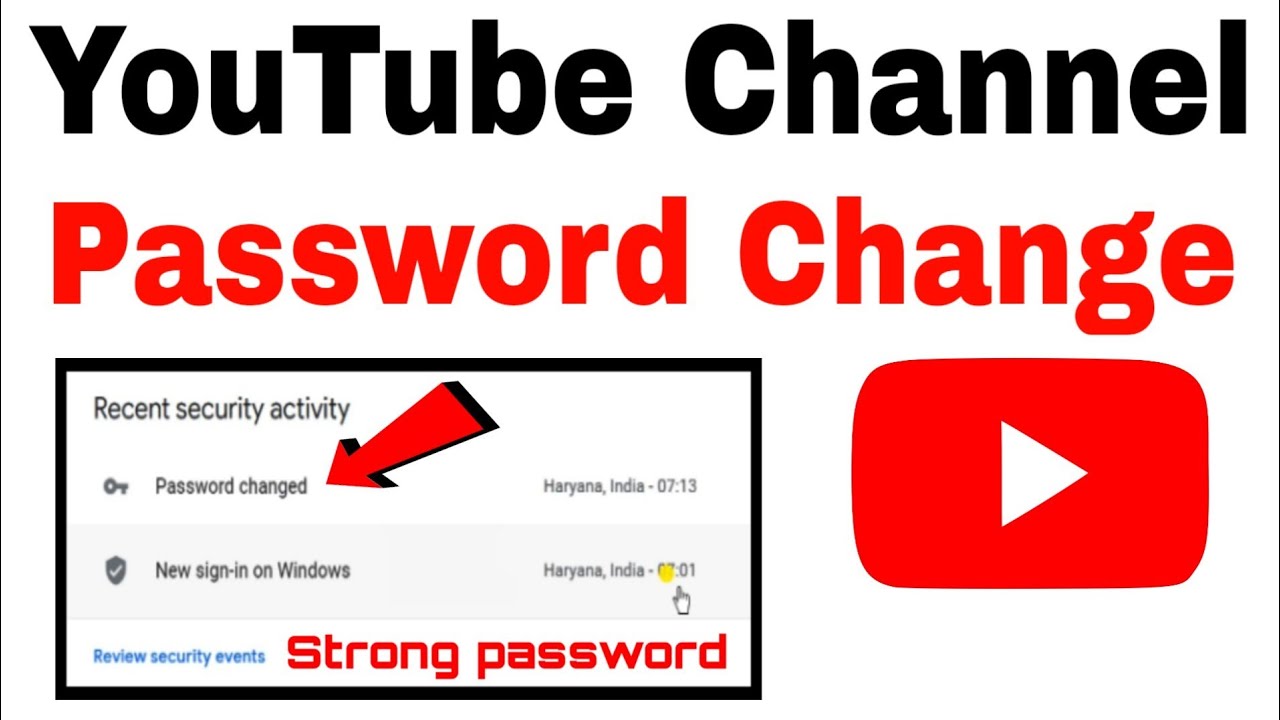 How to change YouTube Channel password in hindi || Make new YouTube ...