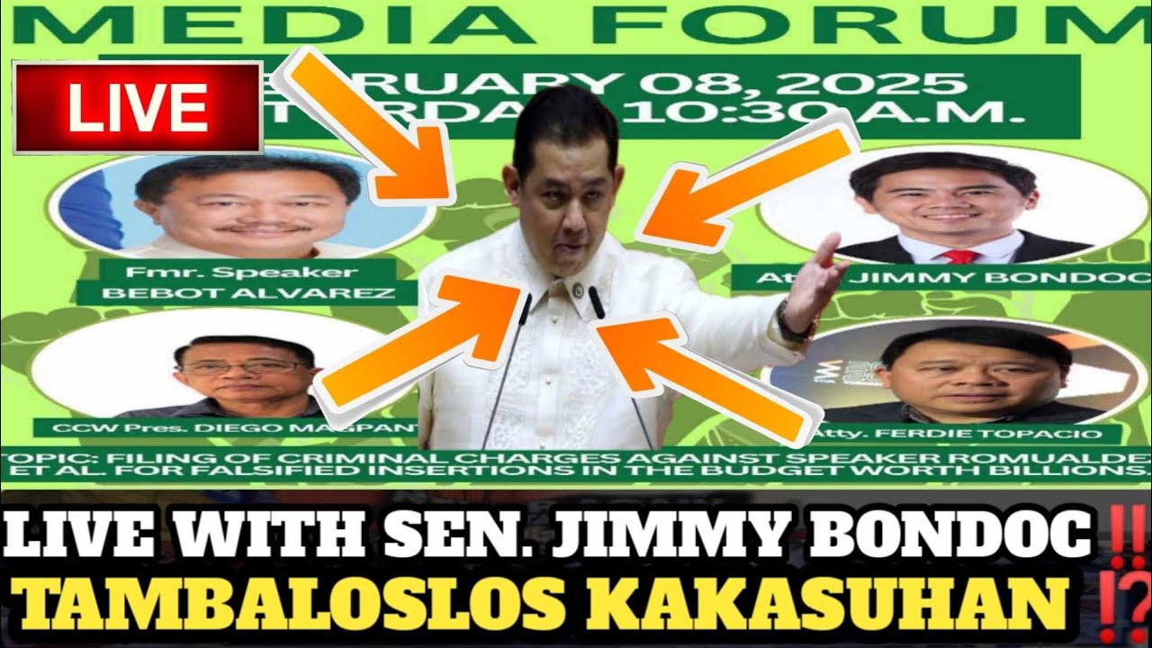 LIVE WITH SEN. JIMMY BONDOC‼️ TAMBALOSLOS KAKASUHAN ⁉️ - YouTube
