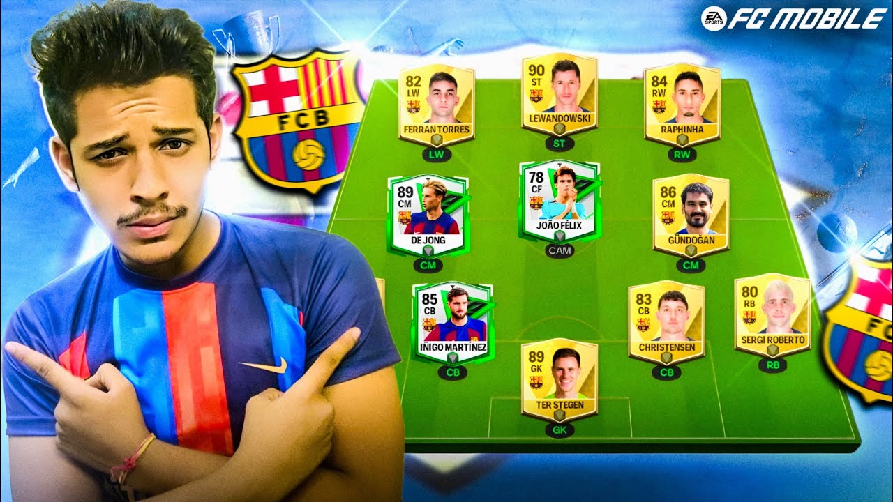 FULL FC BARCELONA SQUAD UPGRADE IN FC MOBILE 24 - YouTube