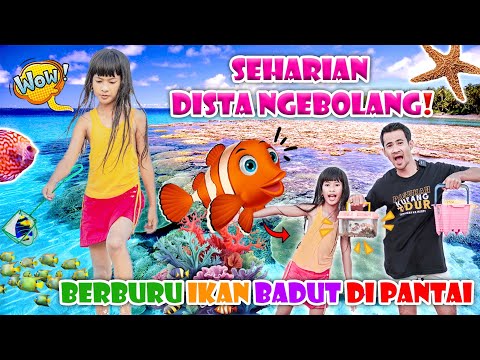 DISTA BERBURU IKAN DI PANTAI😍!! DAPET BANYAK BINTANG LAUT😱 #trending #viralvideo